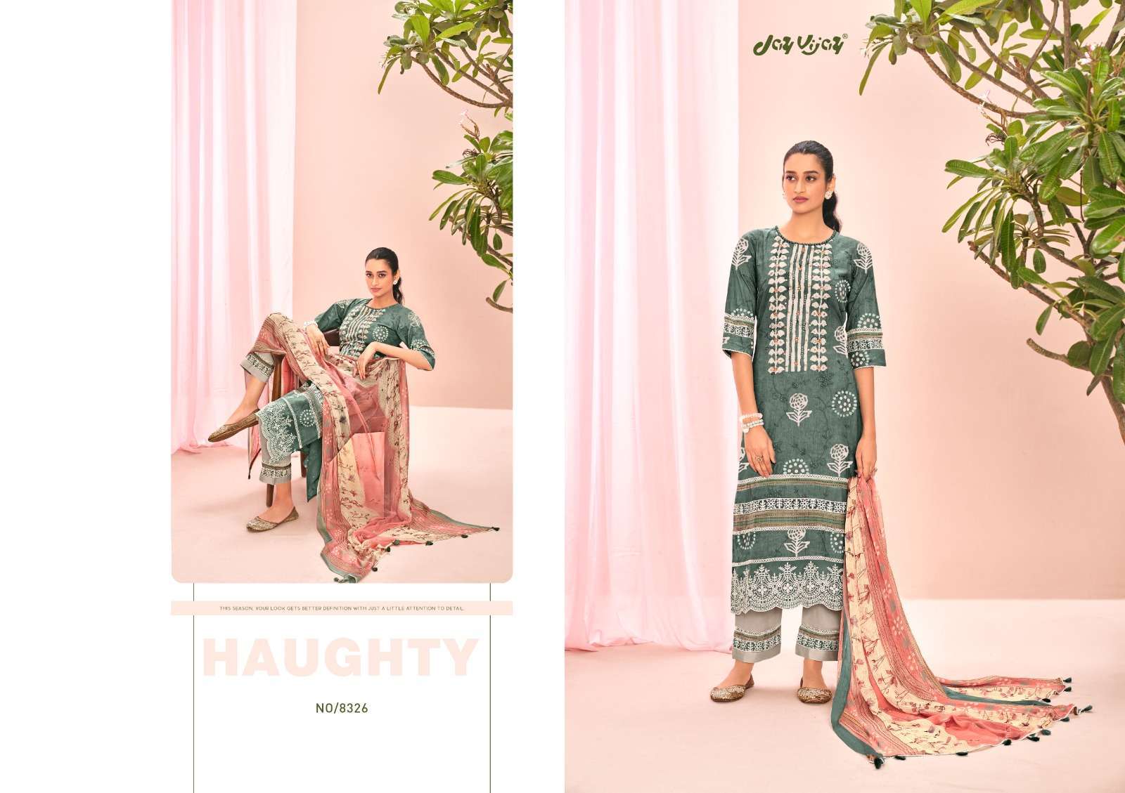 Jay Vijay Oksana vol 2 Cotton with Batik printed fancy embroidery work ...