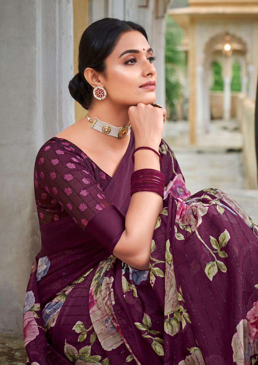 Lt fabrics kashvi Creation Aashritha Organza with flower printed saree ...