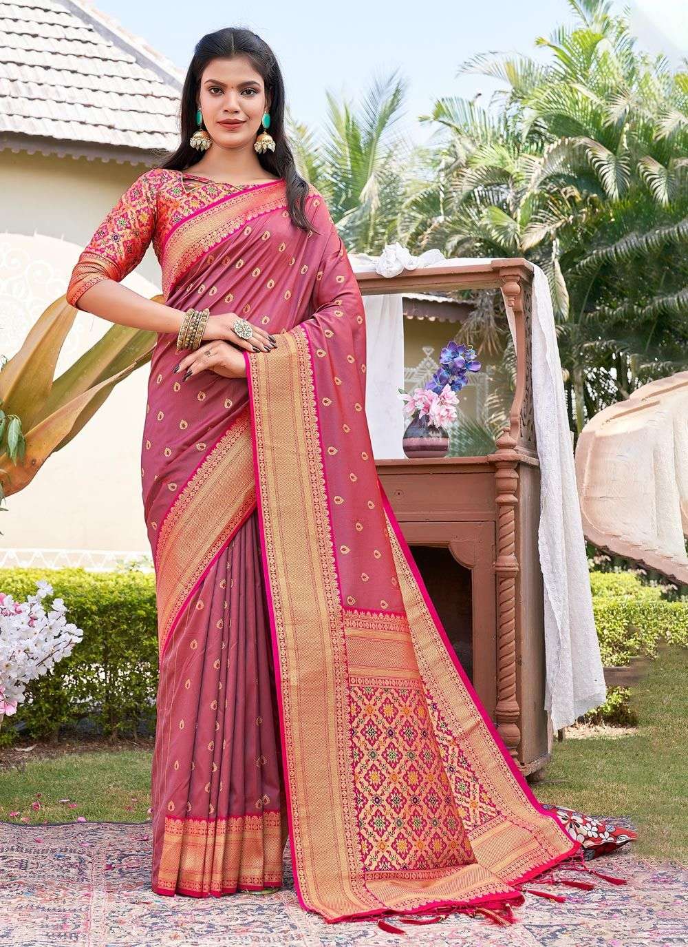 Mahima Soft banarasi silk with weaving design saree collection