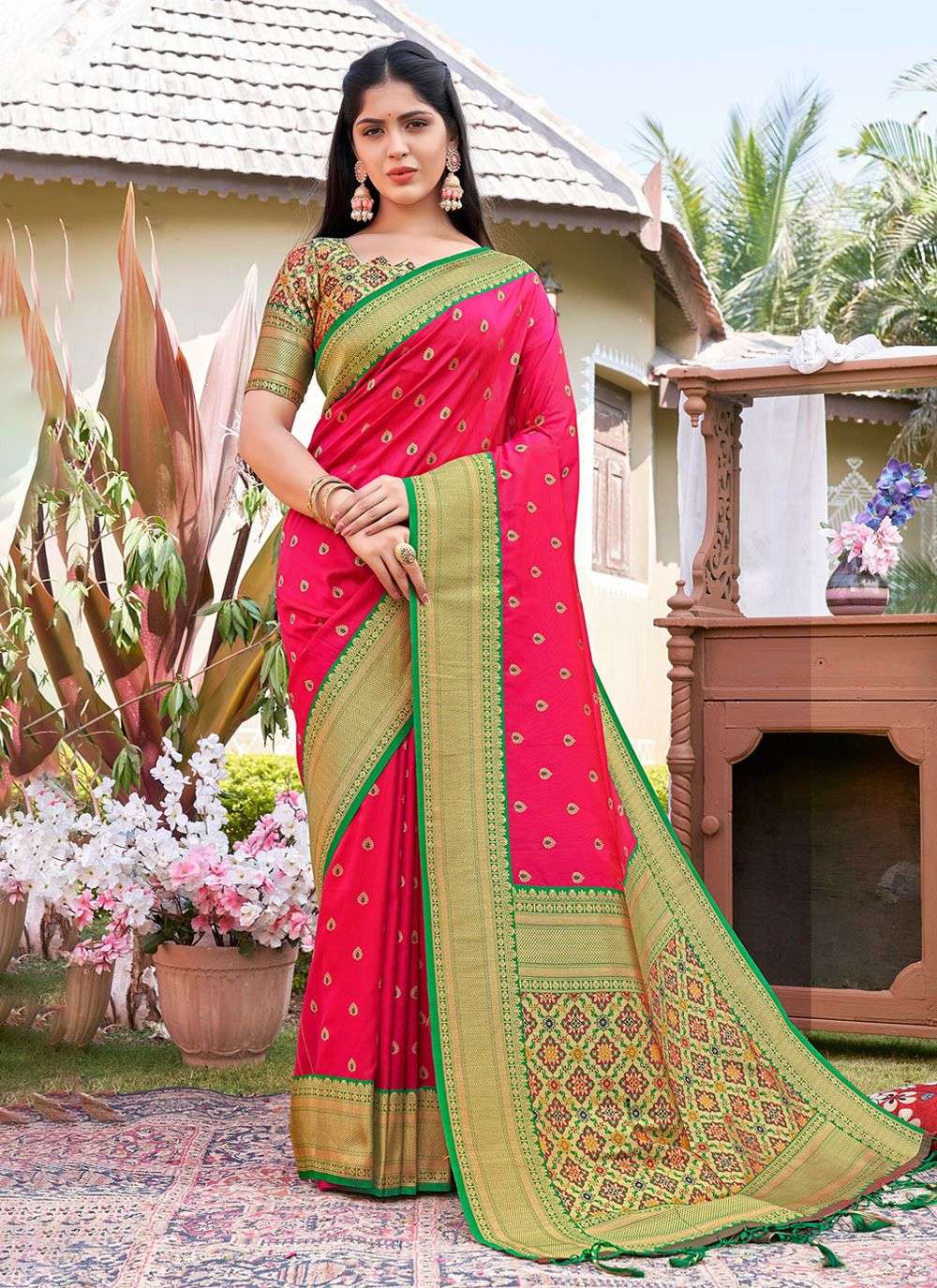 Mahima Soft banarasi silk with weaving design saree collection