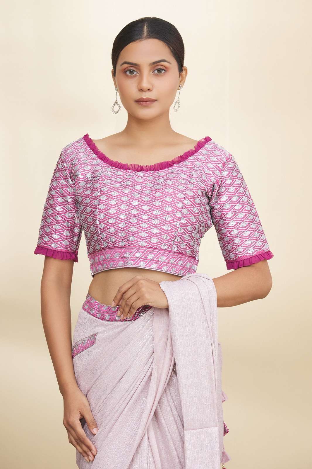 Mahotsav Monmathan 5800 Series Carmella Lycra With party wear saree ...