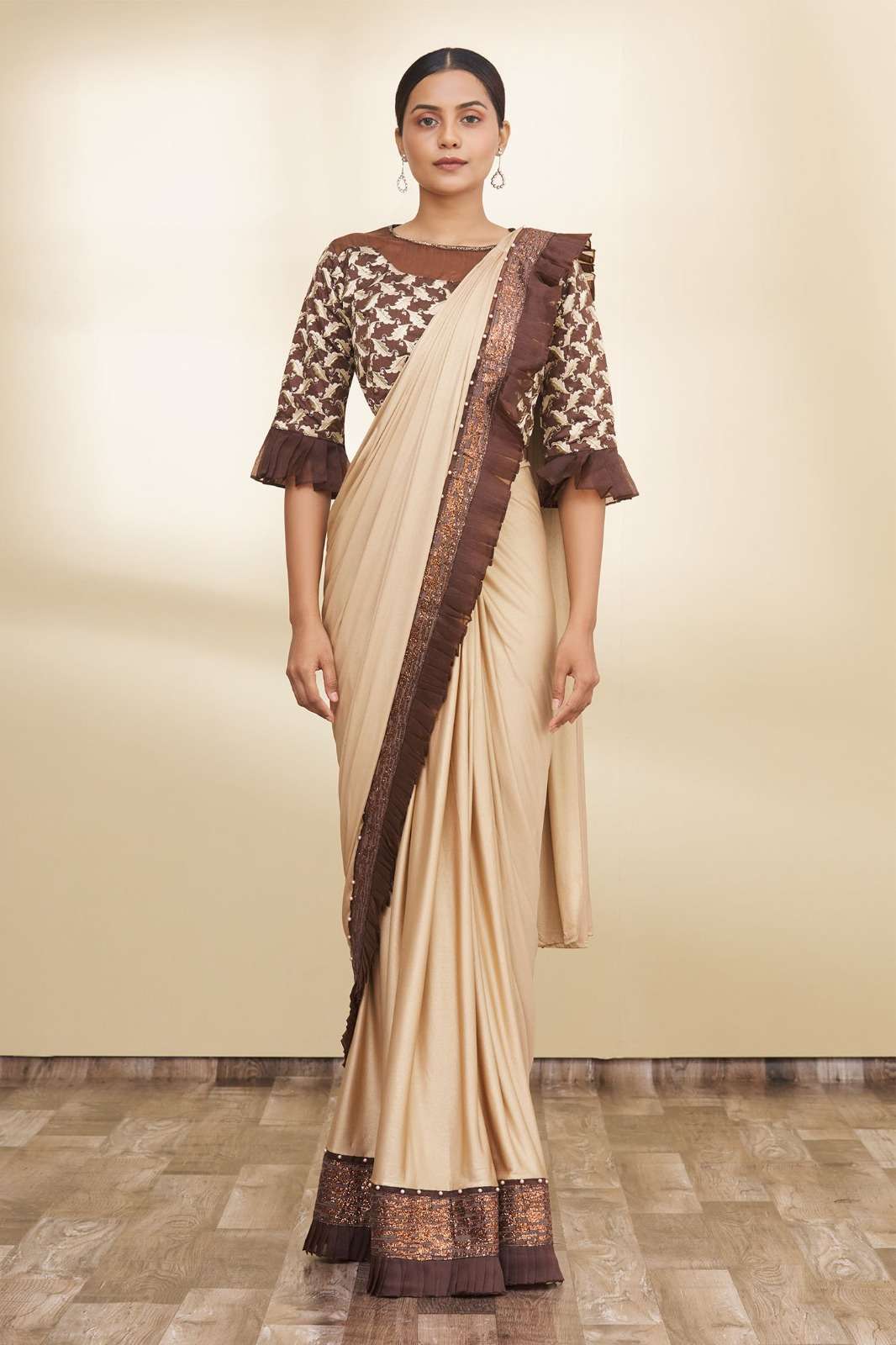 Mahotsav Monmathan 5800 Series Carmella Lycra With party wear saree ...