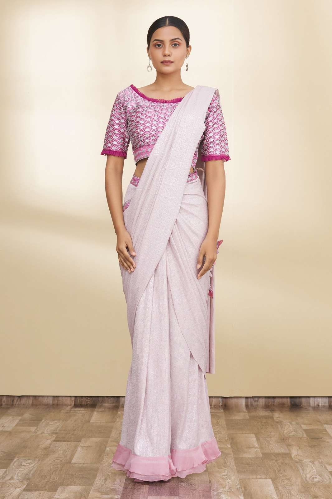 Mahotsav Monmathan 5800 Series Carmella Lycra With party wear saree ...