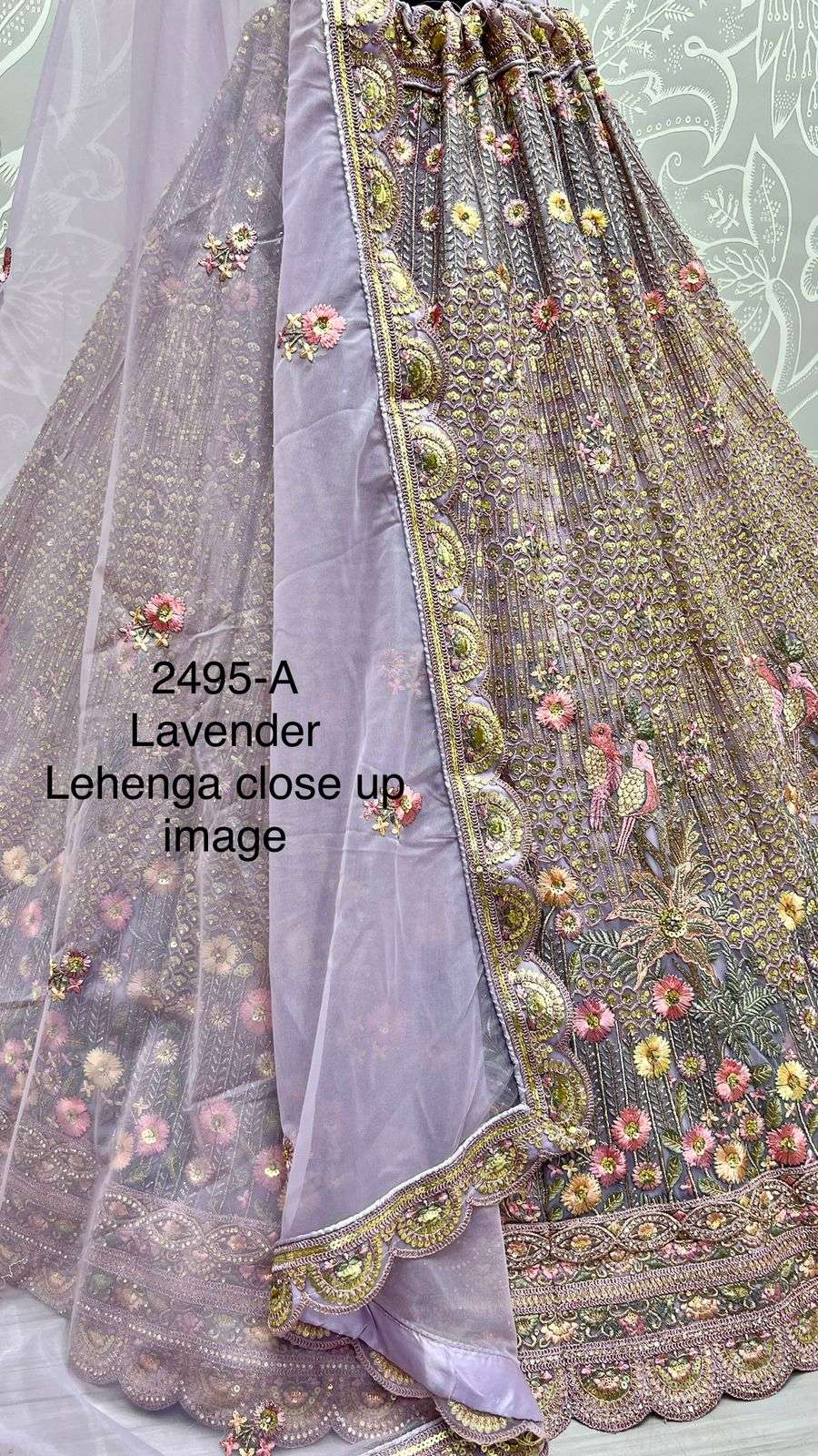 Net with heavy Dori Embroidery Zari Designer Bridal Wear lehenga choli ...