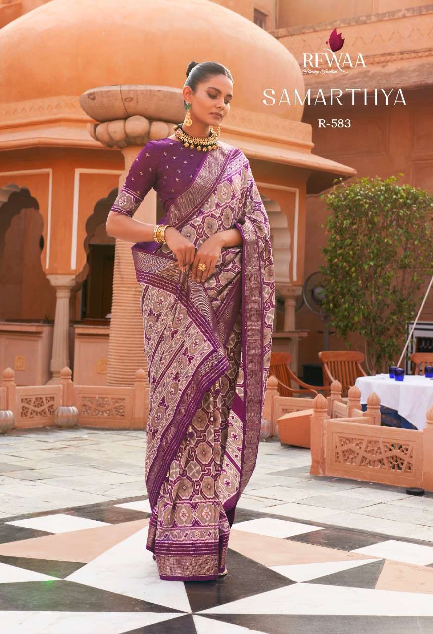 Rewaa fashion samarthya Silk with digital Printed Saree collection
