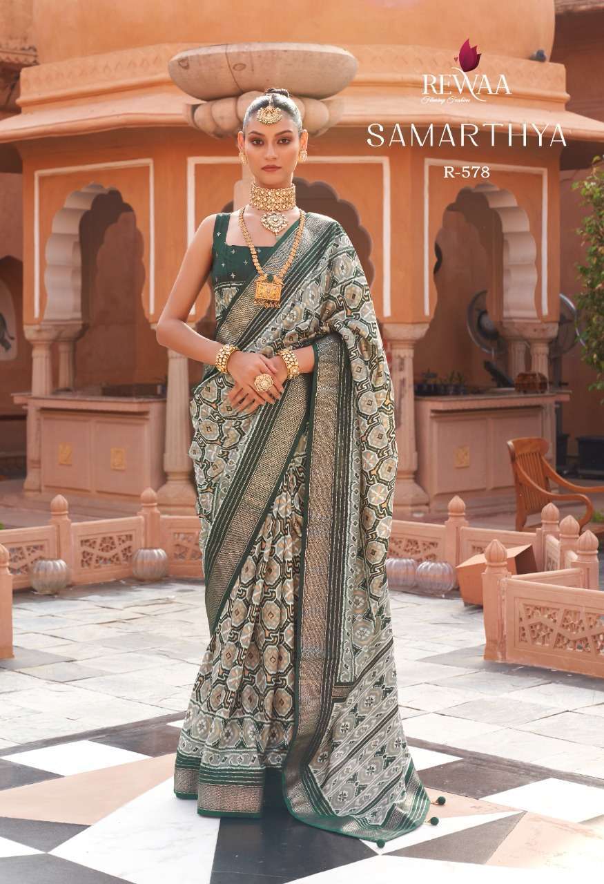 Rewaa fashion samarthya Silk with digital Printed Saree collection