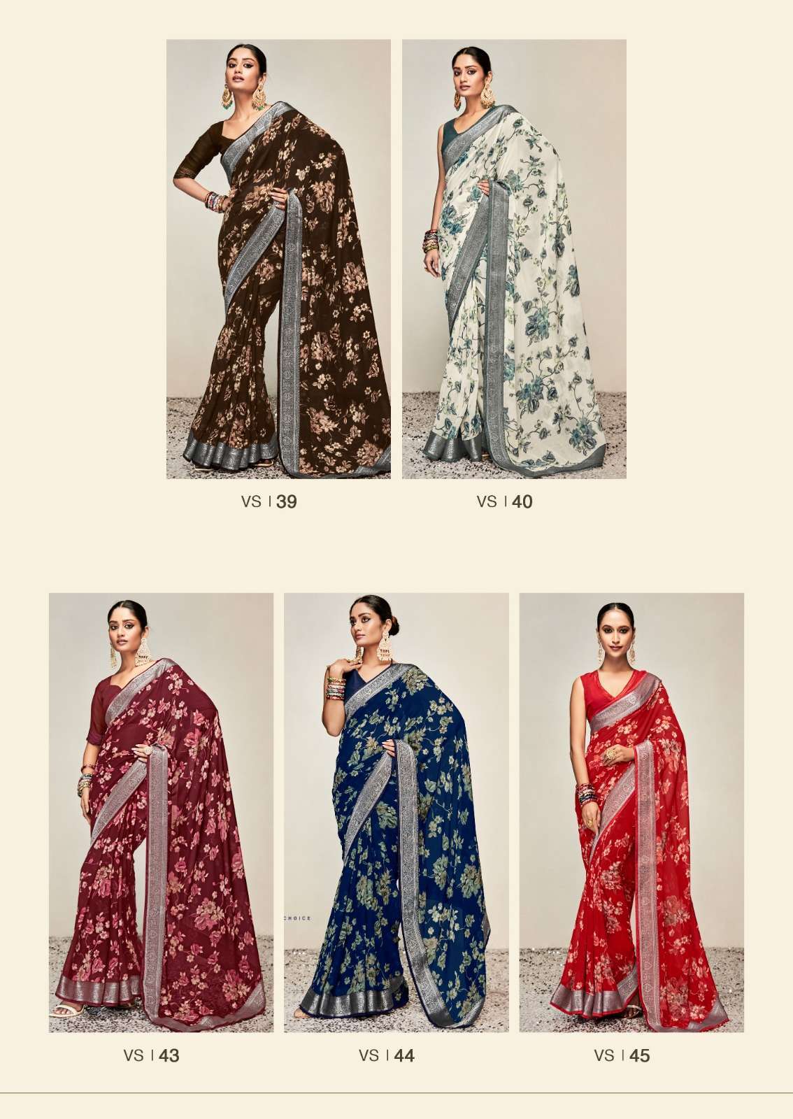 Stavan Vastra vol 5 Weightless with Flower Printed Saree collection