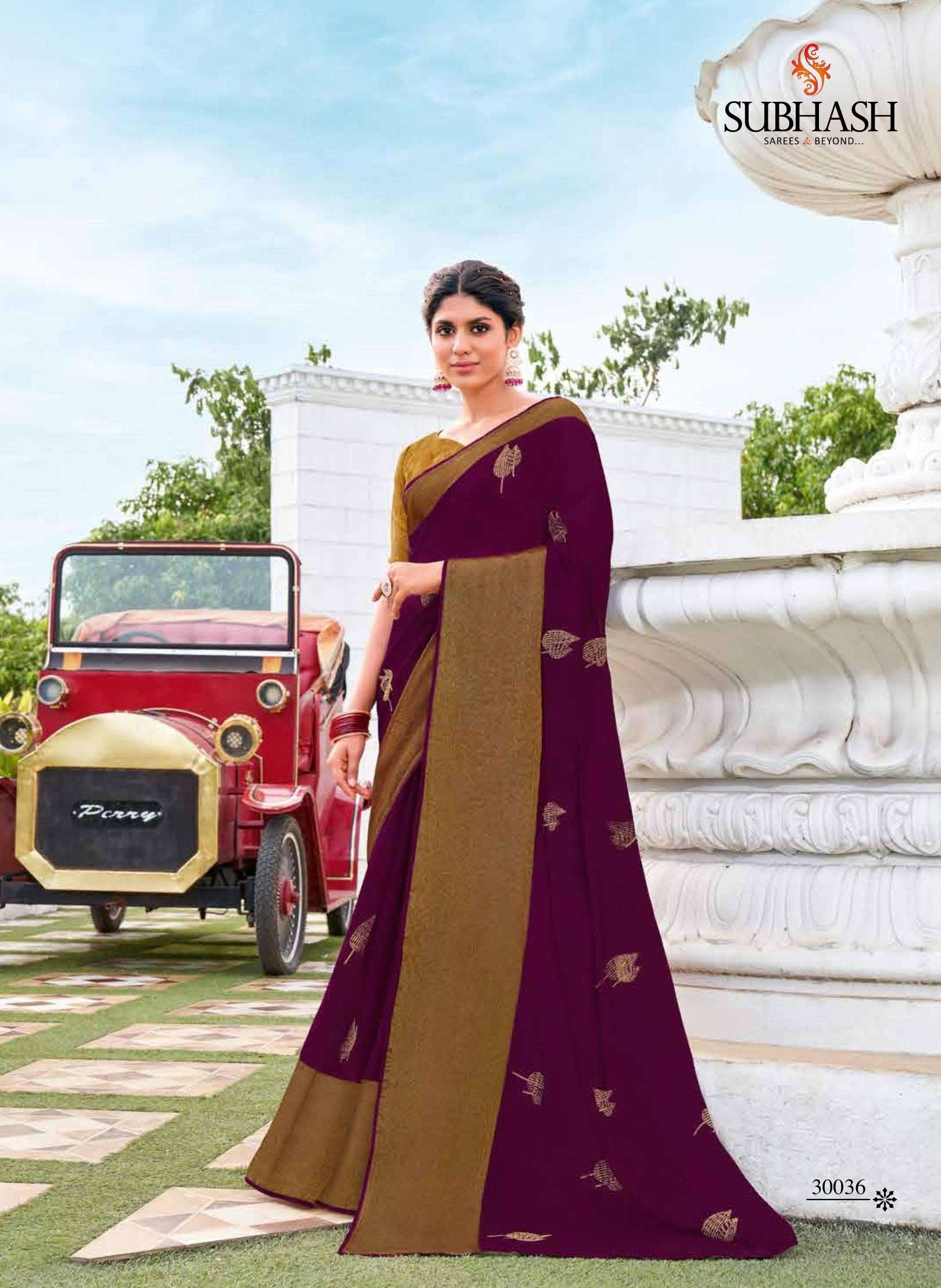 Subhash Aahira vol 3 Chiffon with fancy Look saree collection