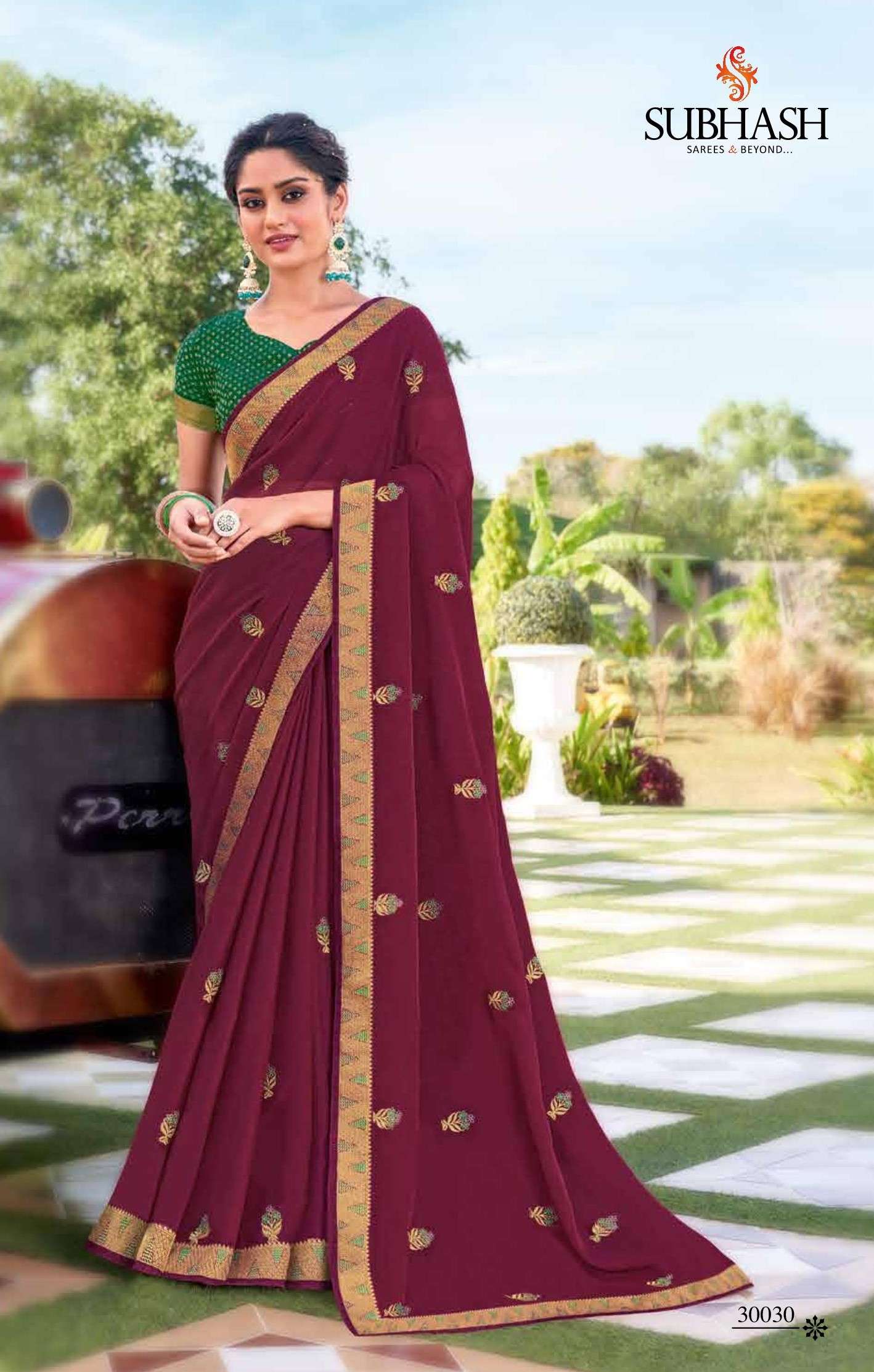Subhash Aahira vol 3 Chiffon with fancy Look saree collection