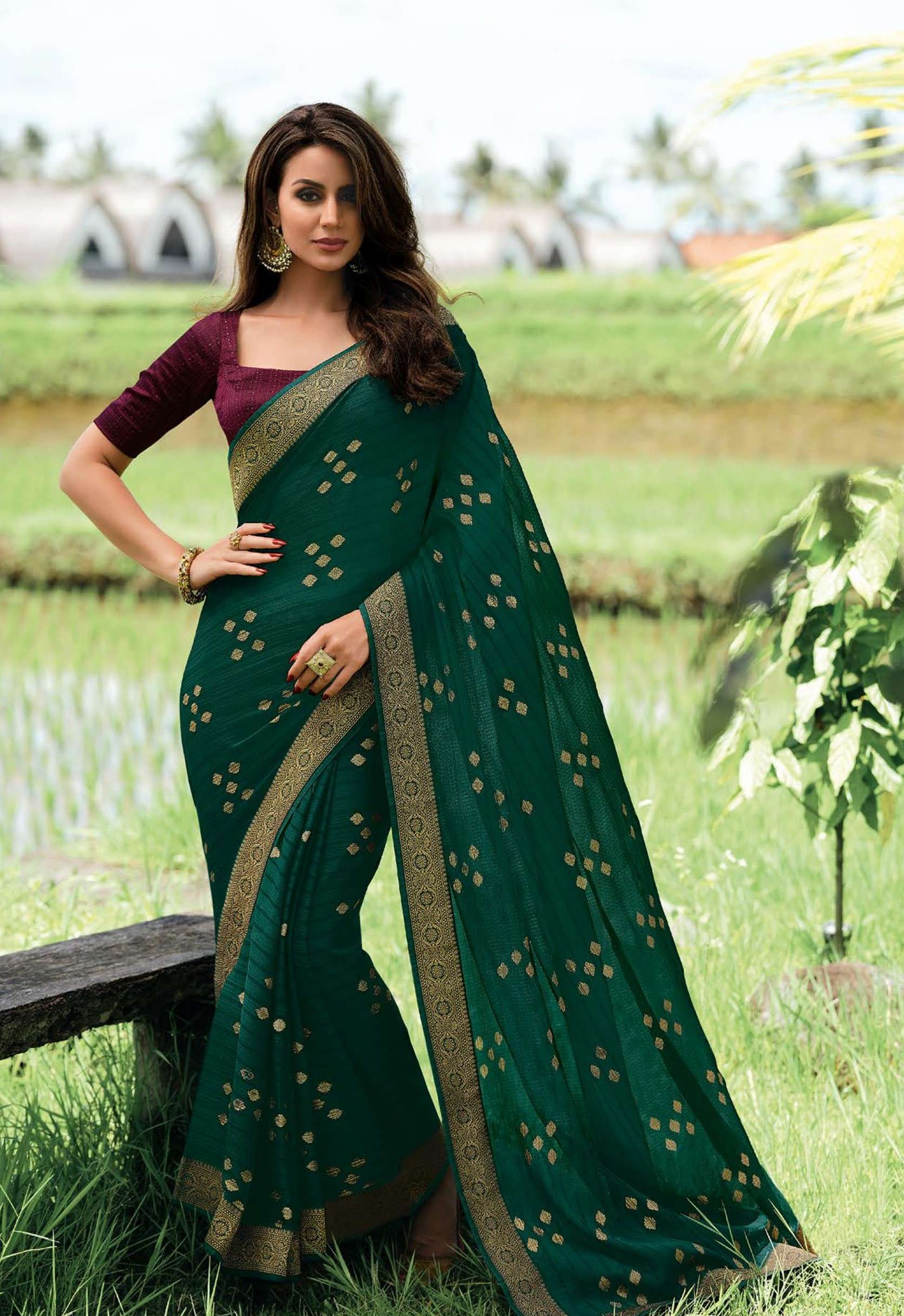 Subhash Sarees Sarbani vol 4 Chiffon with Foil Printed fancy saree ...