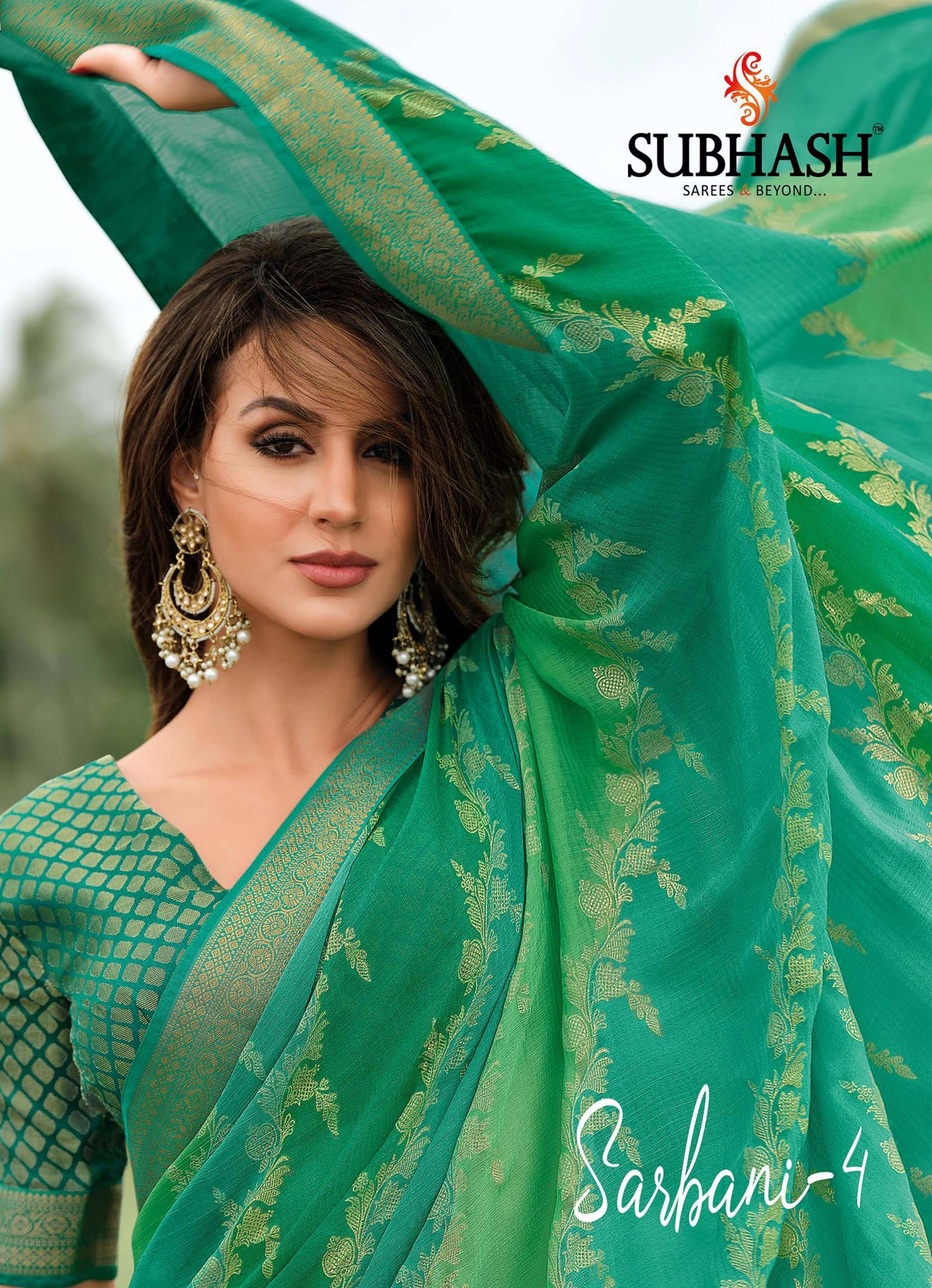 Subhash Sarees Sarbani vol 4 Chiffon with Foil Printed fancy saree ...