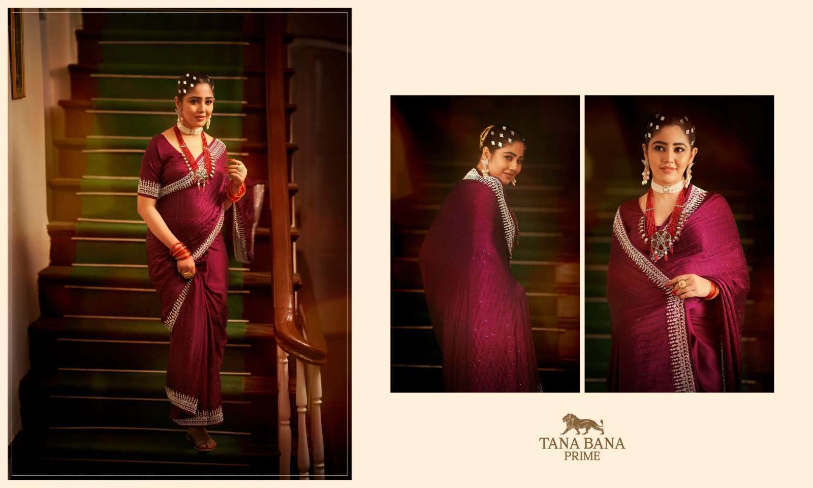 Tana Bana Prime Traditional Function wear designer saree collection