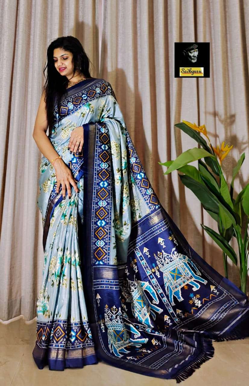 Trisha vol 18 Dola silk with FLower Printed fancy Look saree collection