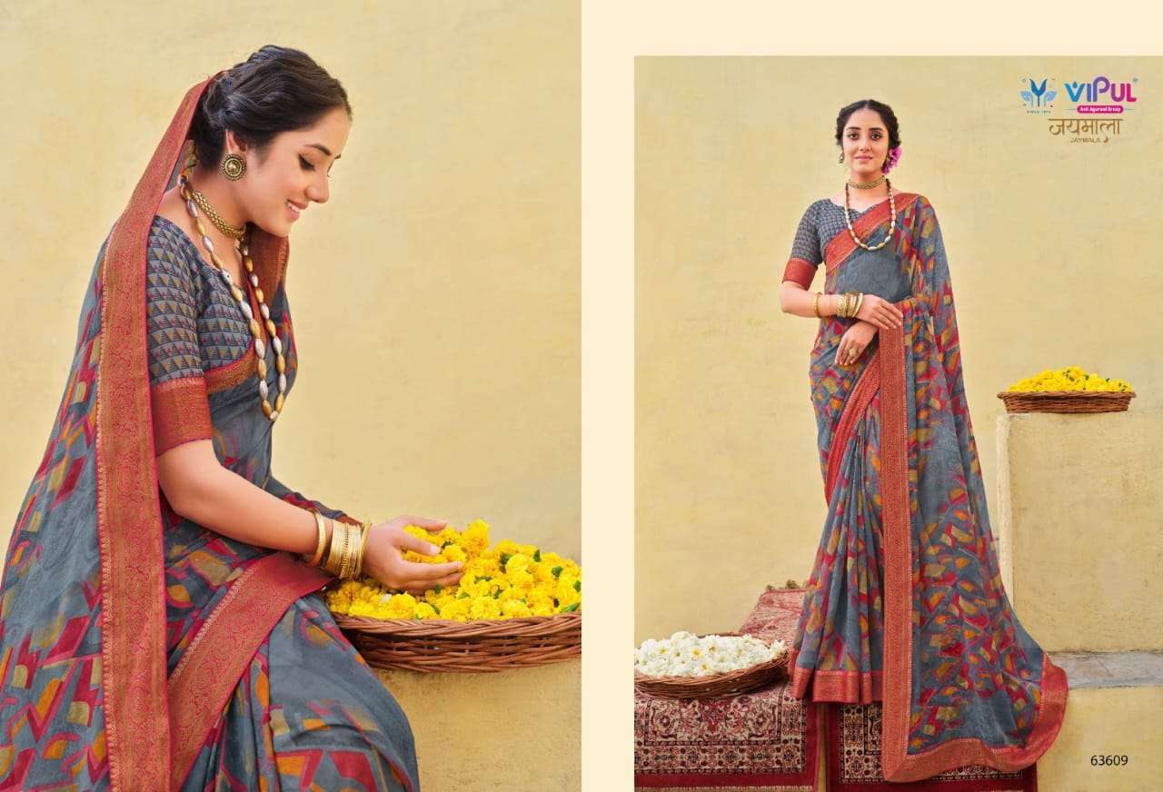 Vipul fashion Jaymala Georgette with Printed fancy look saree collection