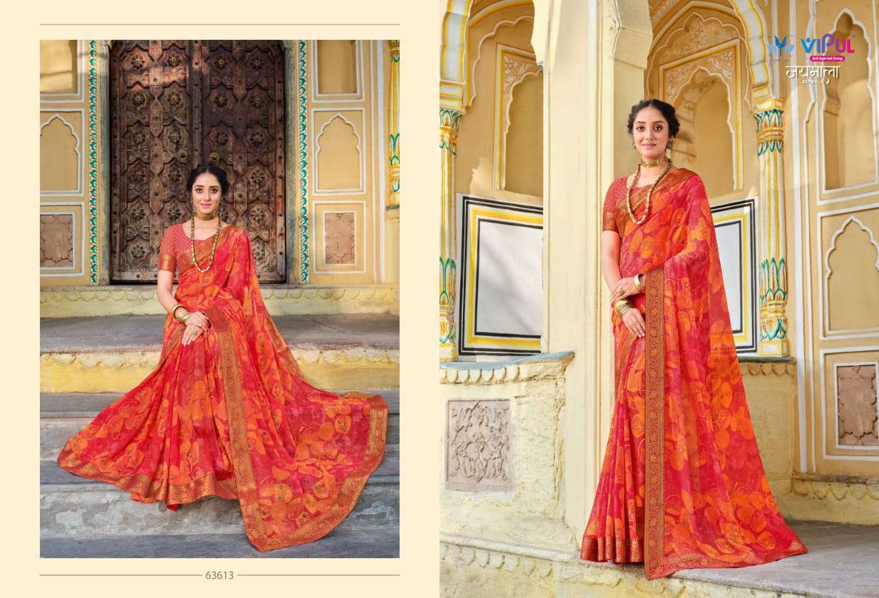Vipul fashion Jaymala Georgette with Printed fancy look saree collection