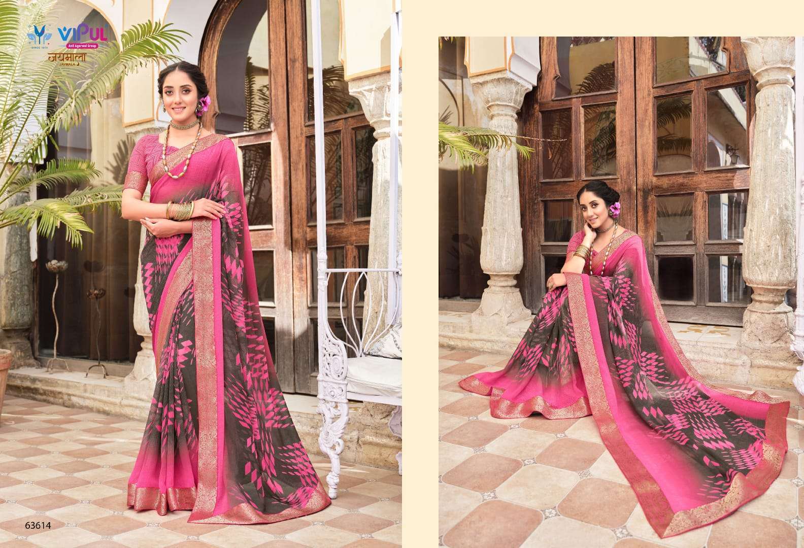 Vipul fashion Jaymala Georgette with Printed fancy look saree collection