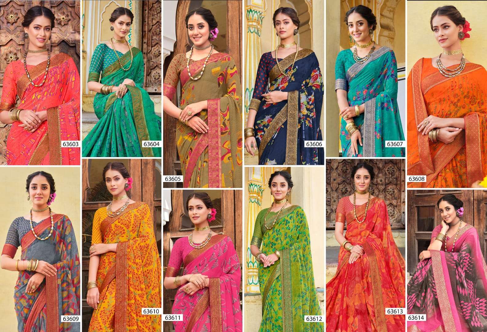 Vipul fashion Jaymala Georgette with Printed fancy look saree collection