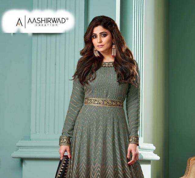Aashirwad Creation ALIZZA SHADED Georgette with Shilpa Style Designer ...
