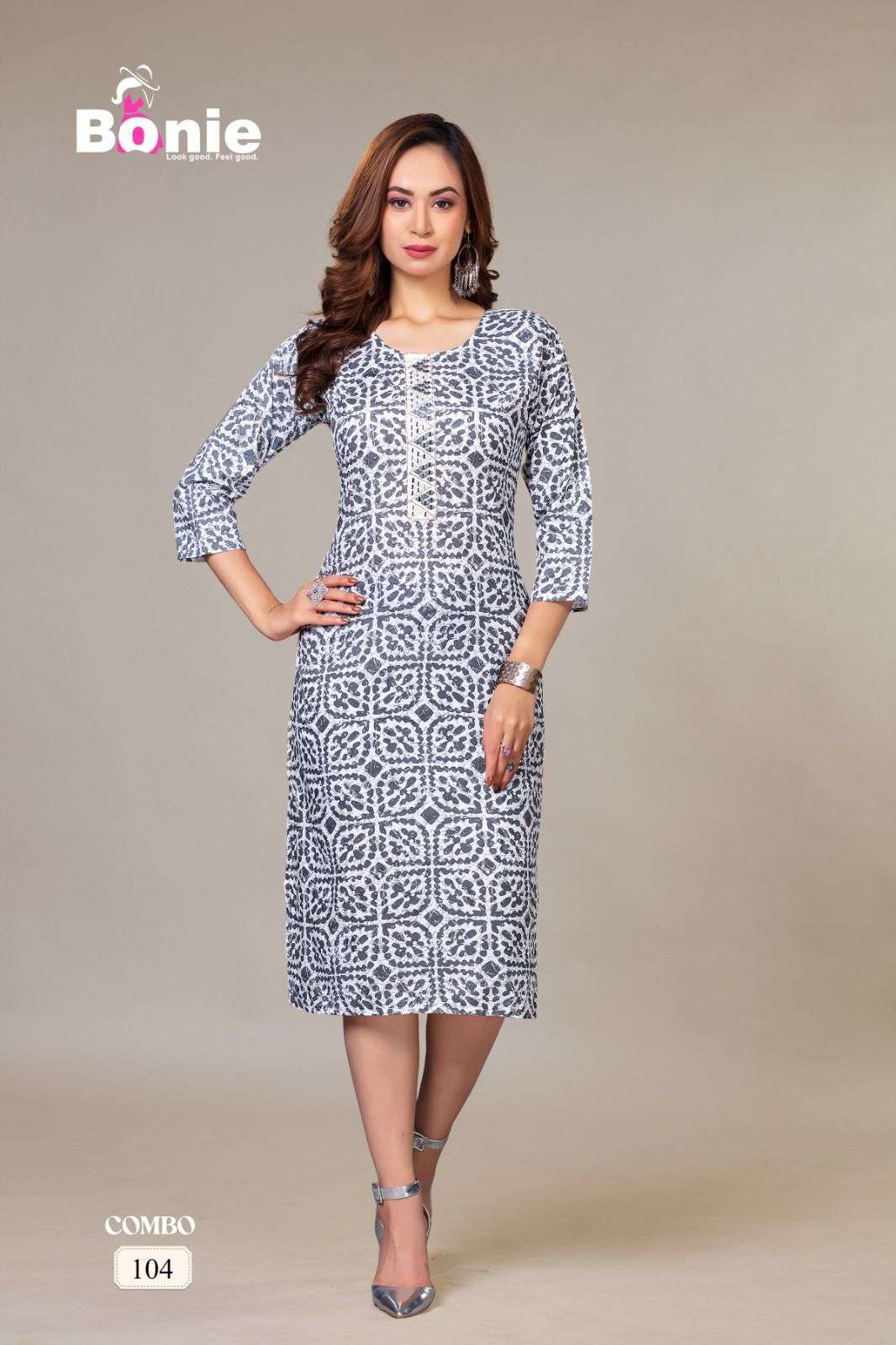 Bonie Battik Rayon with Printed Regular wear Kurti collection