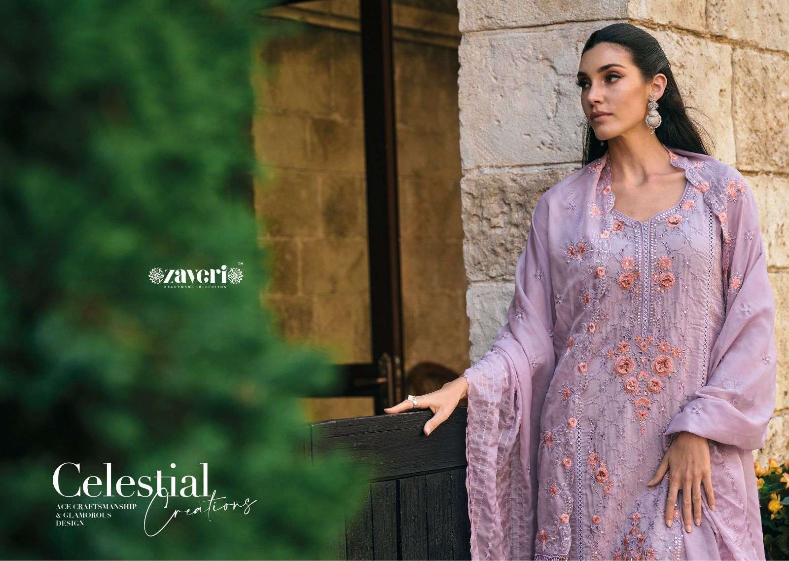 Eba Lifestyle Zaveri Urfi Organza with fancy handwork Designer ...