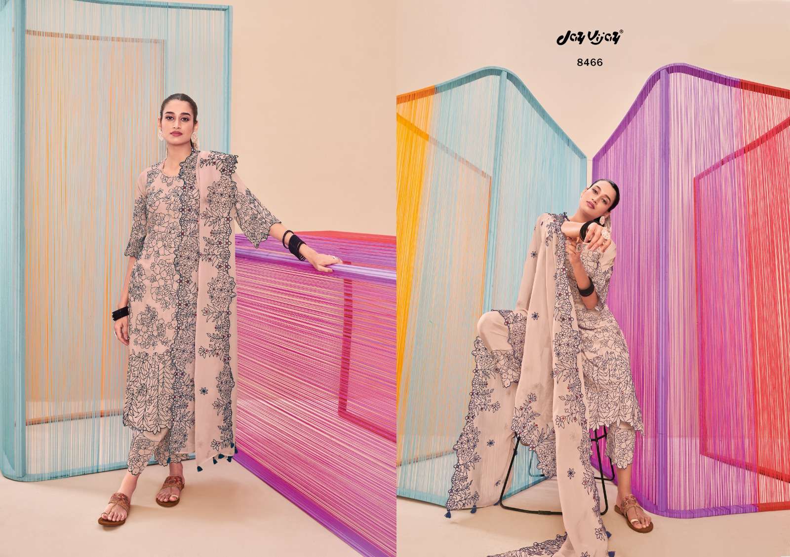 Jay Vijay Aasmani vol 2 Moga silk with digital Printed Fancy look ...