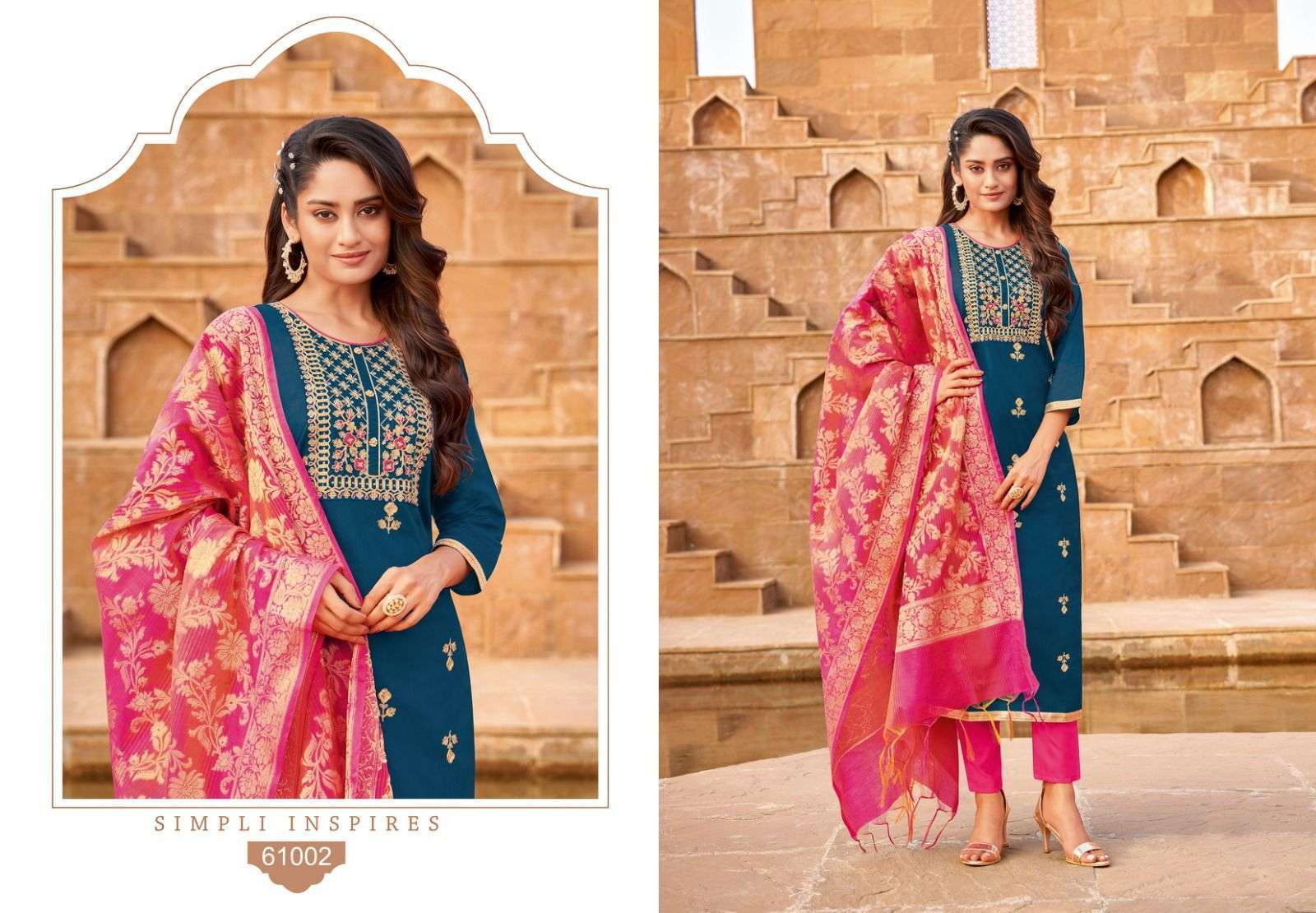 Kapil Trends Chulbuli Cotton silk with light embroidery work Readymade ...