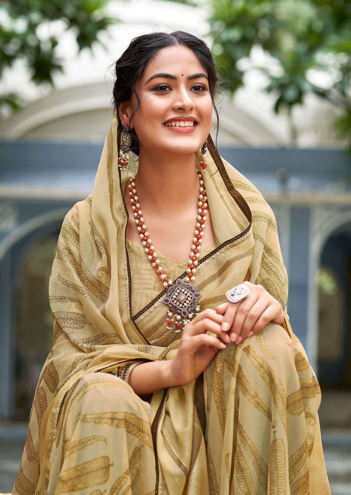 Lt fabrics Kashvi creation Dhwani Brasso with fancy look saree collection