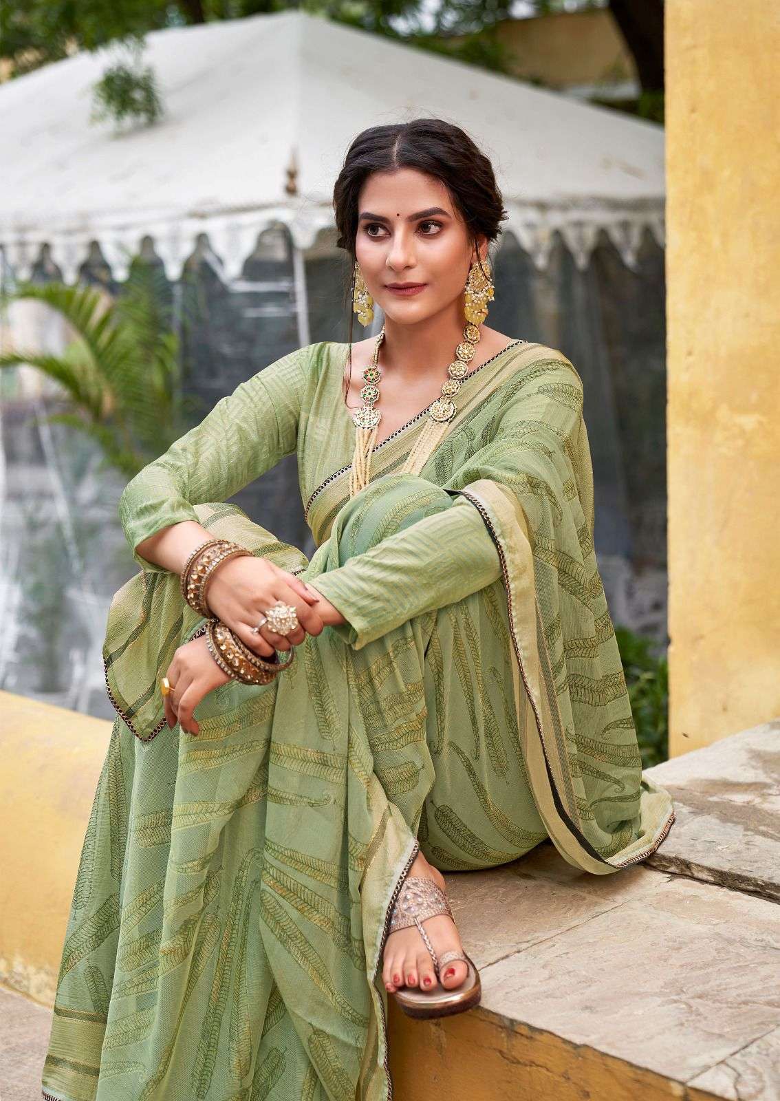 Lt fabrics Kashvi creation Dhwani Brasso with fancy look saree collection