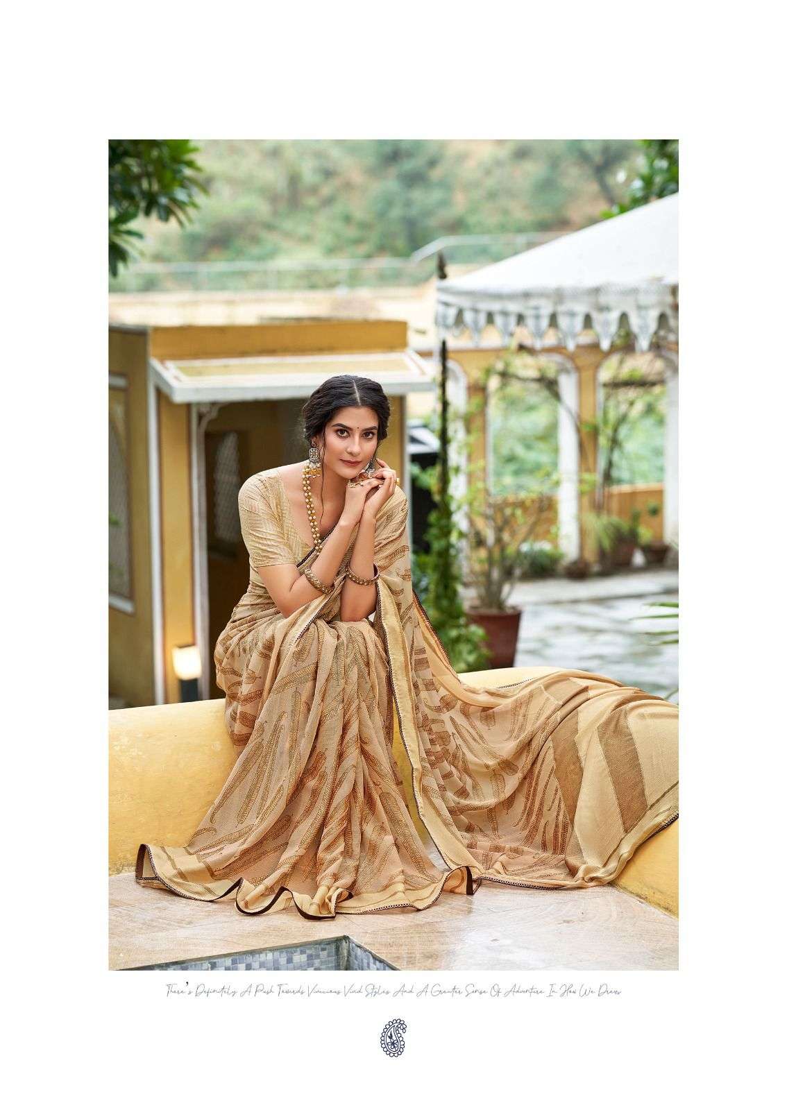 Lt fabrics Kashvi creation Dhwani Brasso with fancy look saree collection