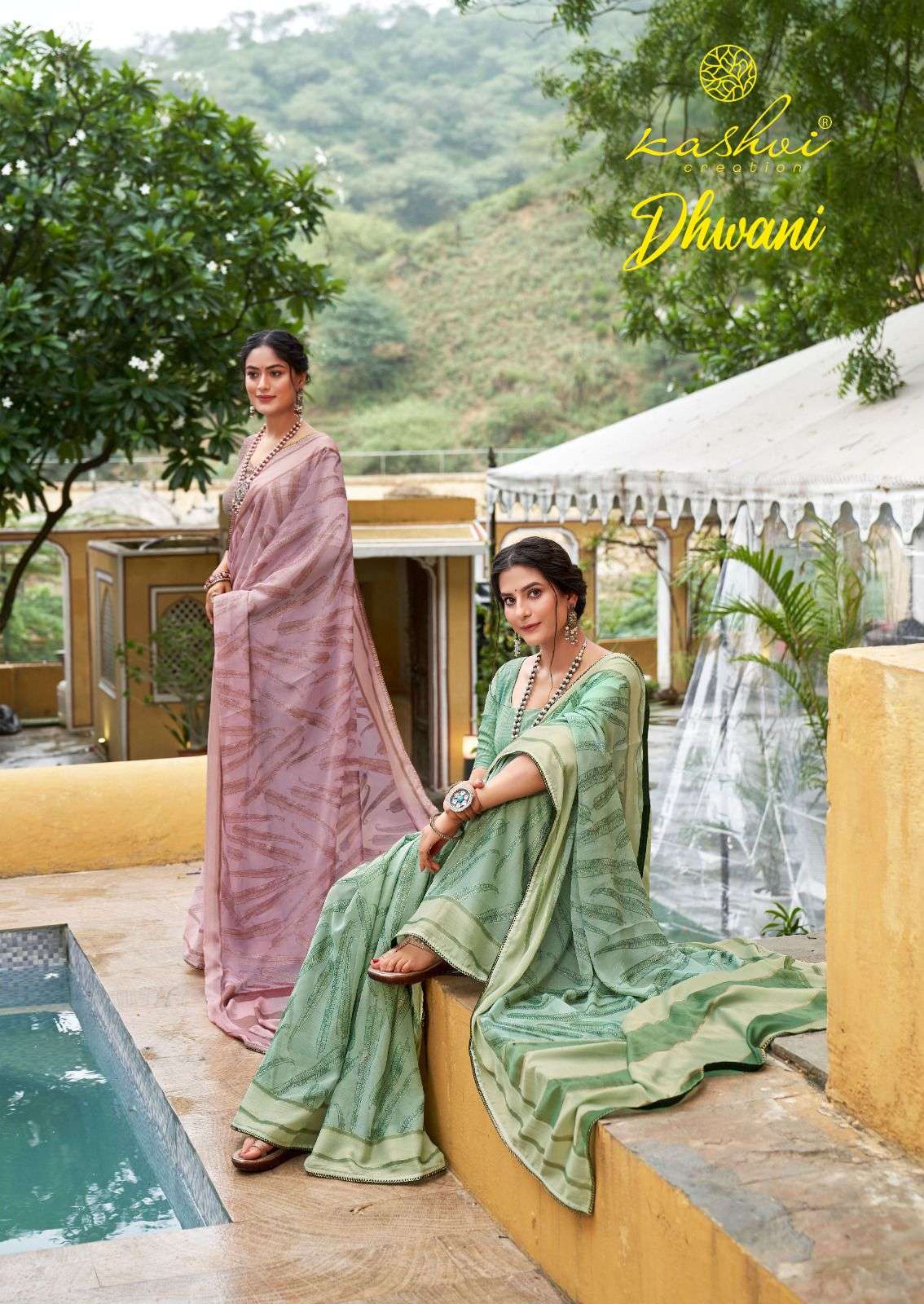 Lt fabrics Kashvi creation Dhwani Brasso with fancy look saree collection