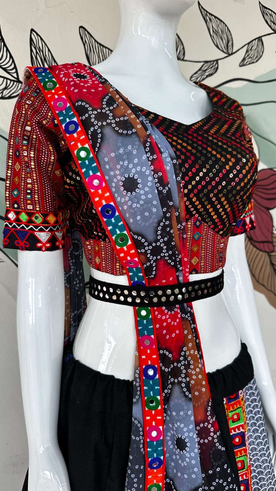 Navratri Special Cotton with Katchi Mirror work patch traditional look ...