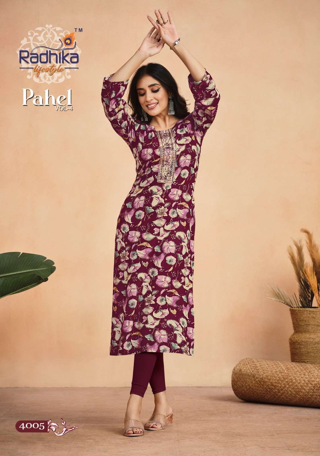 Radhika Fashion Pahel vol 4 Rayon with Printed Readymade Kurti collection