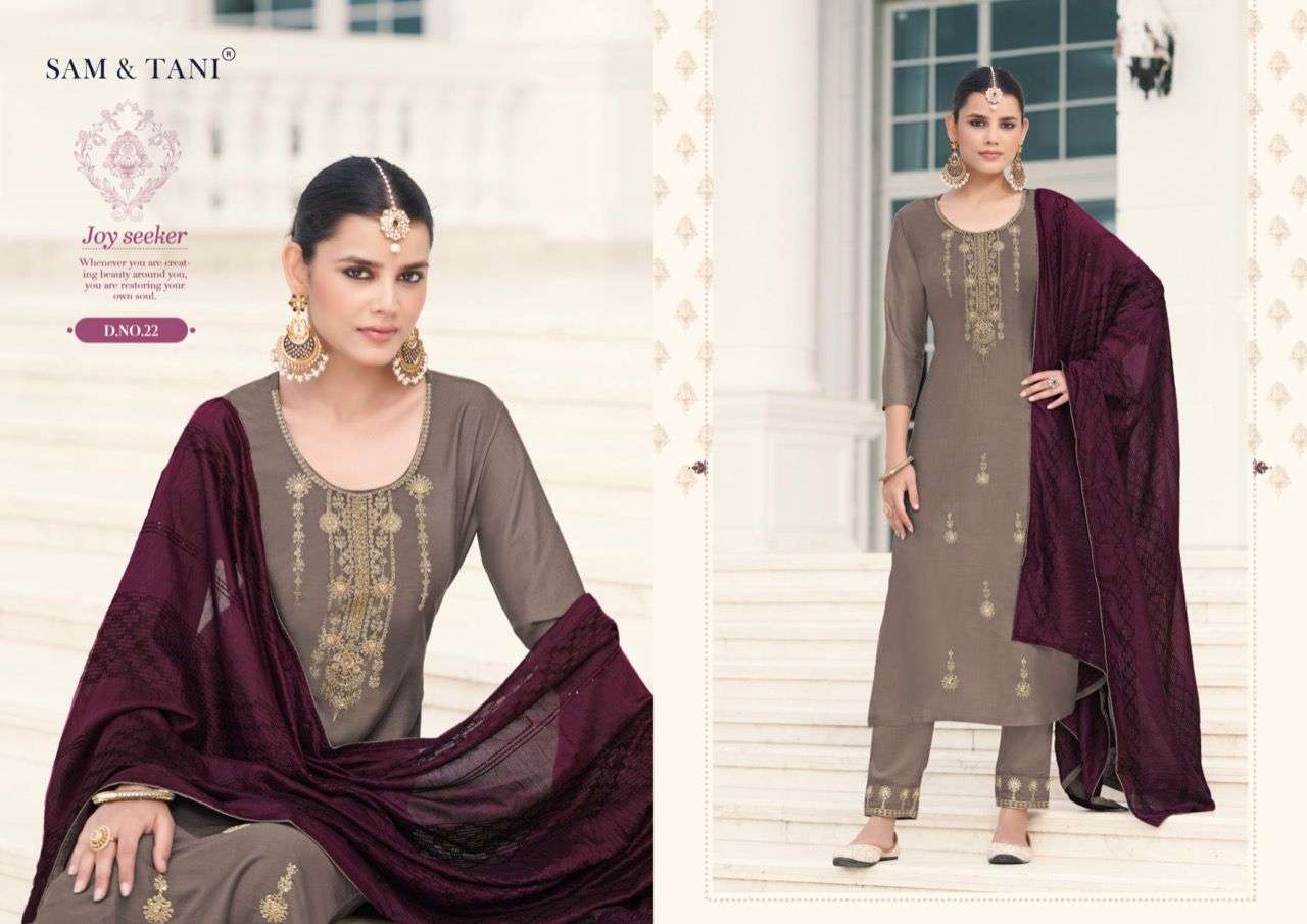 Sam & Tani Nora Silk with Khatliwork fancy Readymade suits collection
