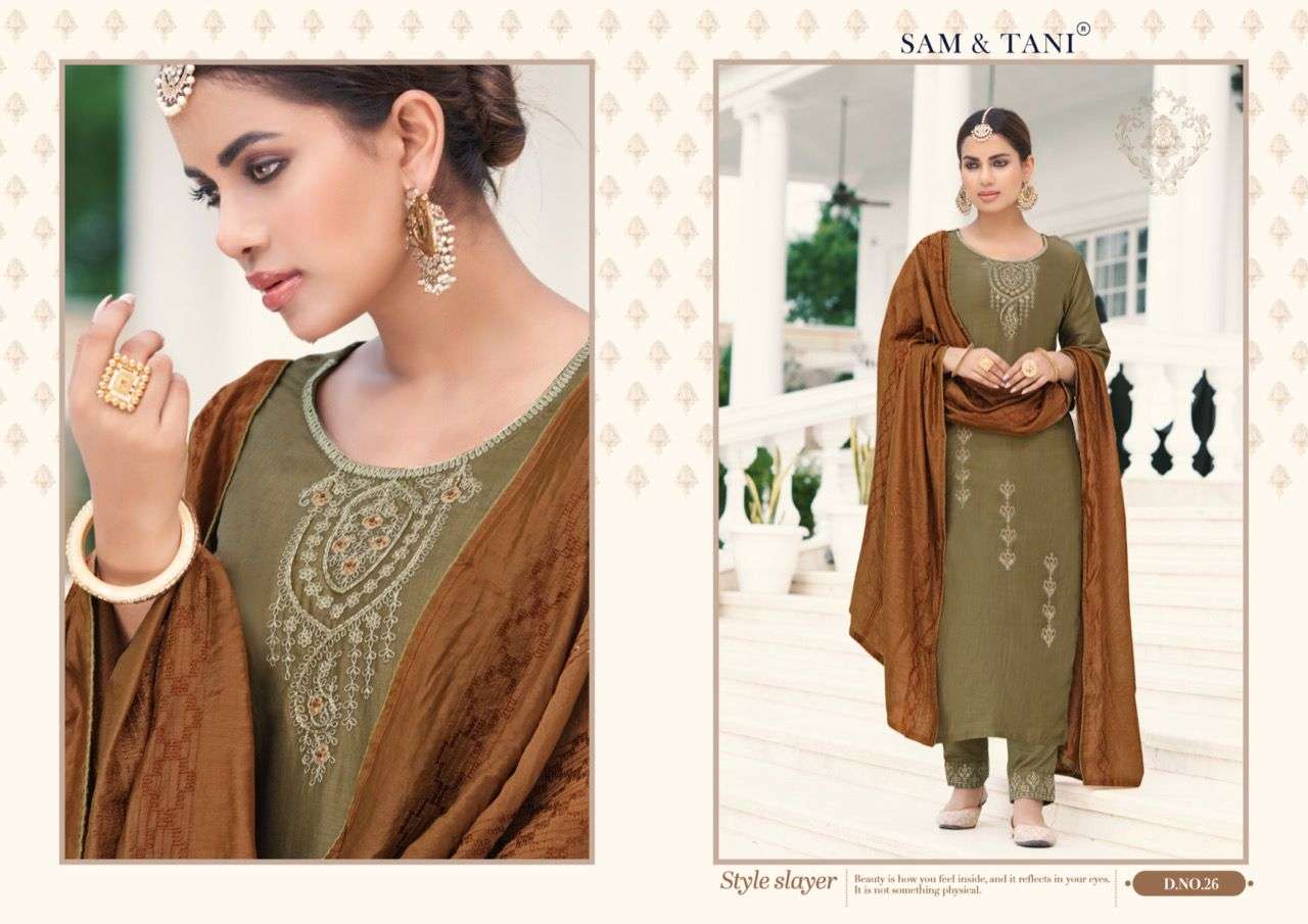 Sam & Tani Nora Silk with Khatliwork fancy Readymade suits collection