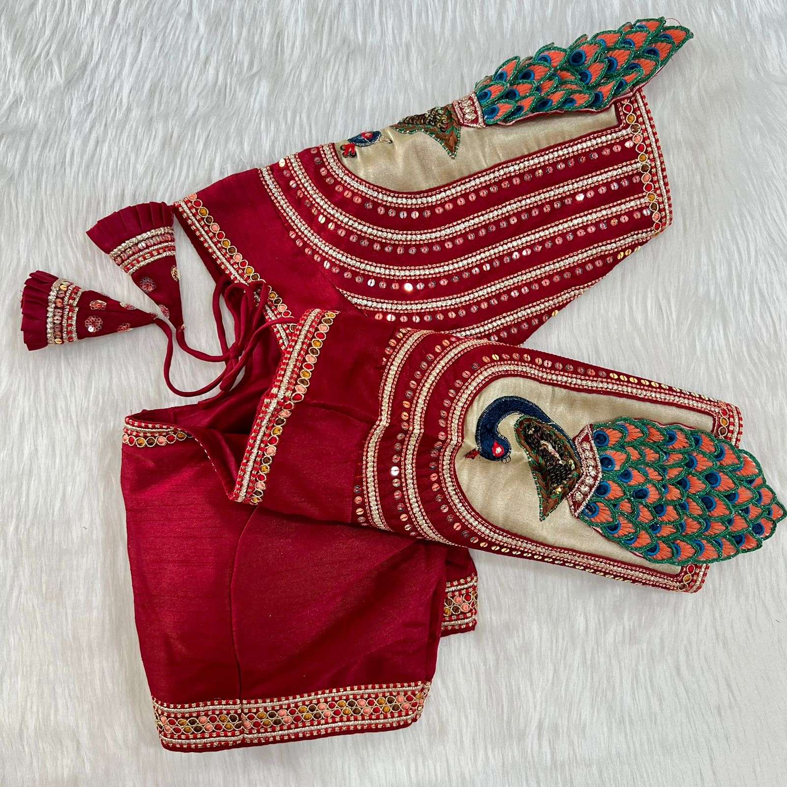 Silk with 3d Peacock Designer Designer blouse collection