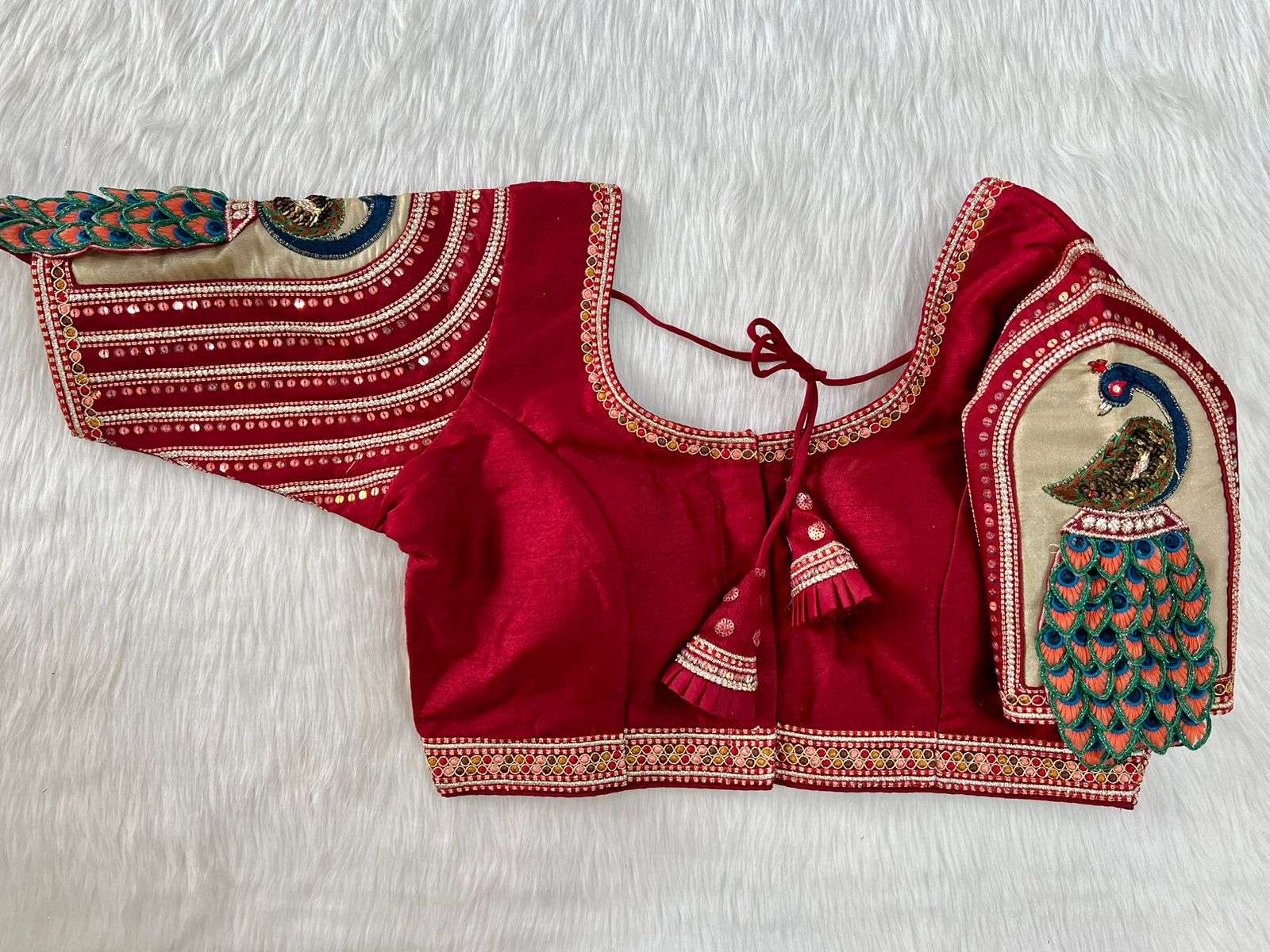 Silk with 3d Peacock Designer Designer blouse collection