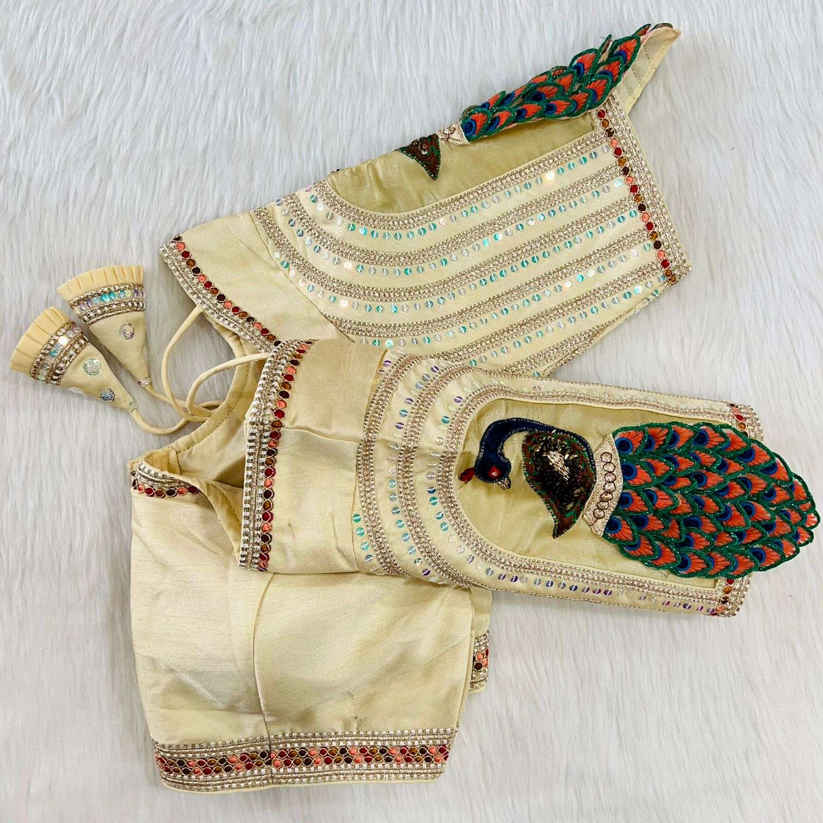 Silk with 3d Peacock Designer Designer blouse collection