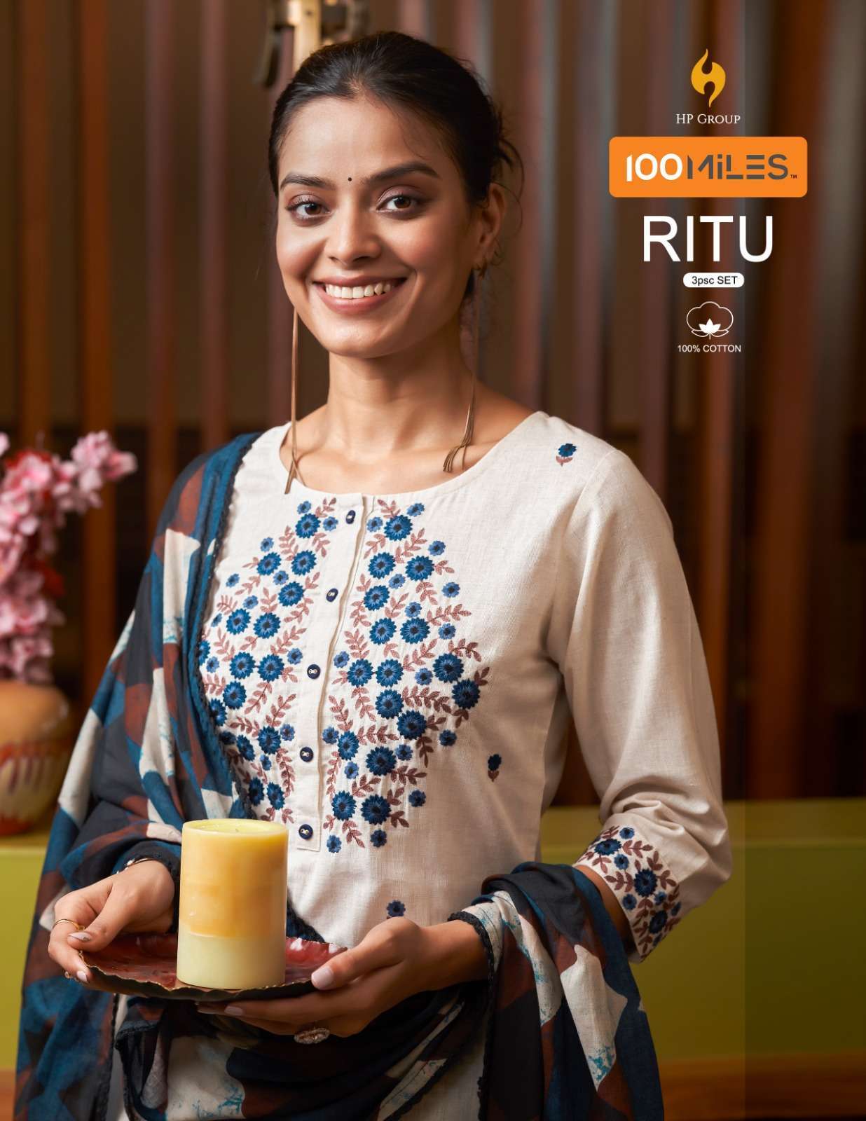 100 Miles Ritu Cotton with Handwork Designer Readymade suits collection ...