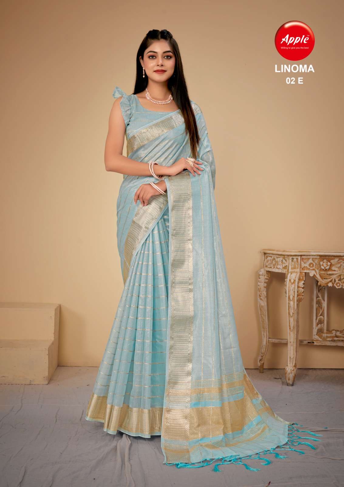 Apple Linoma Vol 2 Cotton Silk with fancy look Saree collection at best ...