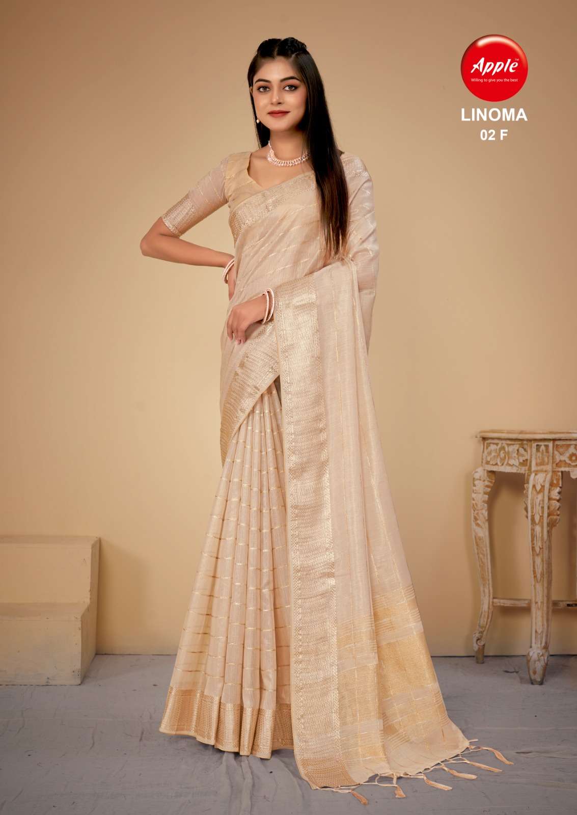 Apple Linoma Vol 2 Cotton Silk with fancy look Saree collection at best ...