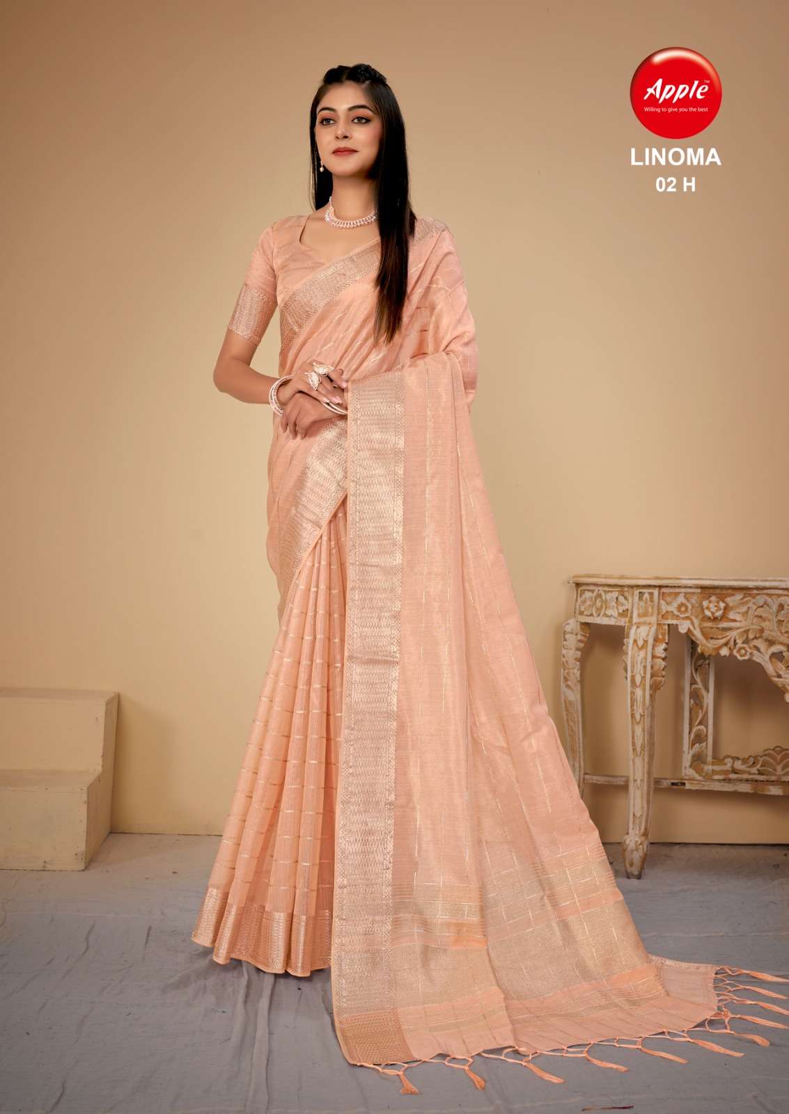 Apple Linoma Vol 2 Cotton Silk with fancy look Saree collection at best ...