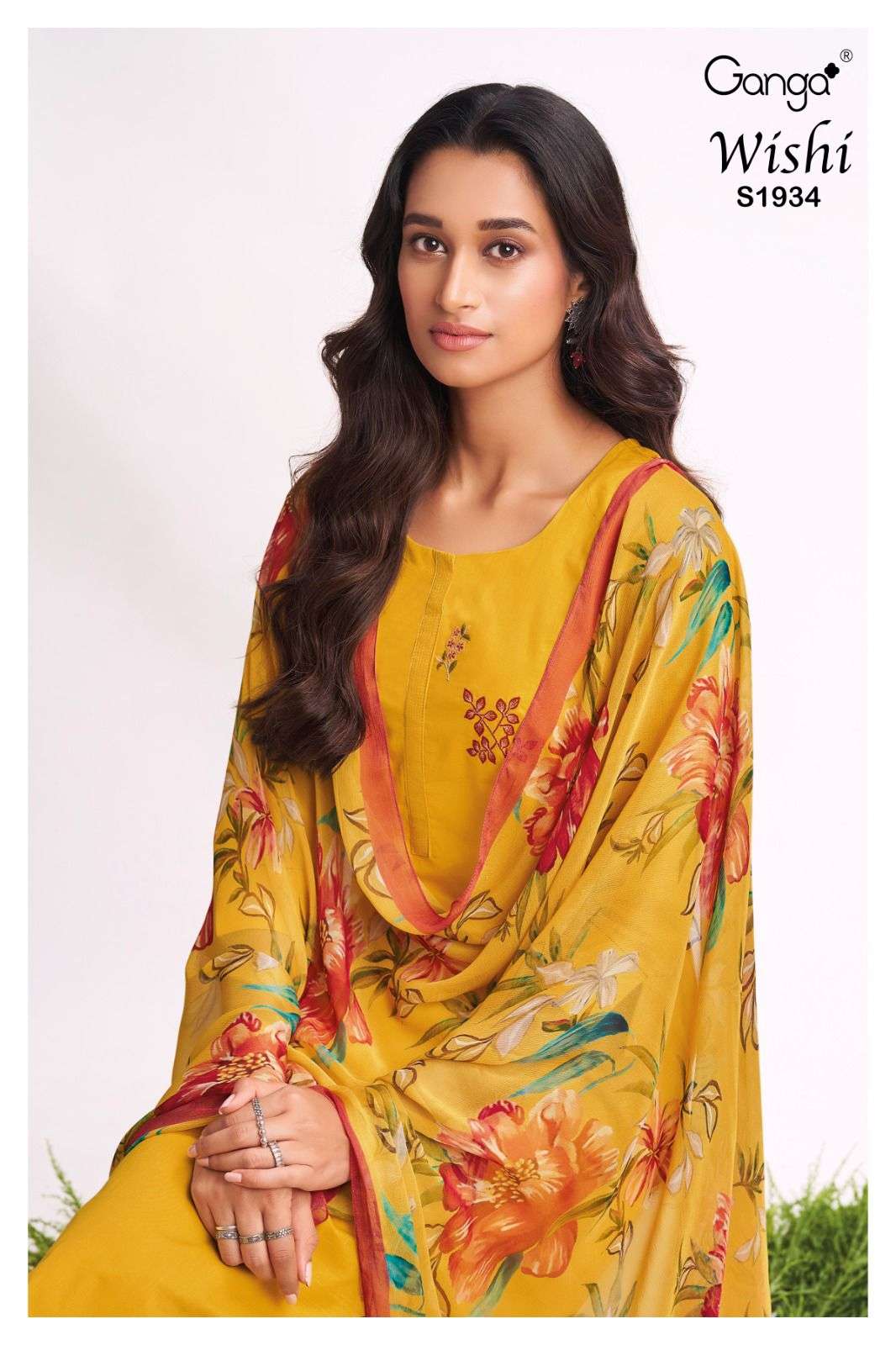 Ganga Fashion WISHI 1934 Cotton Silk with digital Printed Dress ...