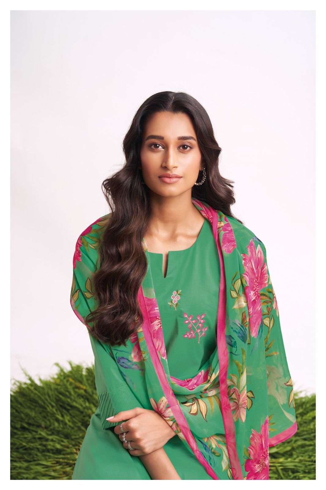 Ganga Fashion WISHI 1934 Cotton Silk with digital Printed Dress ...