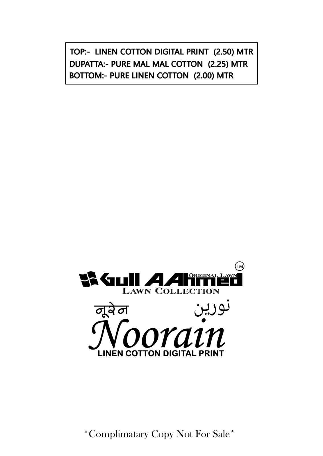 Gul Ahmed Noorain Linen Cotton with fancy look Pakistani suits collection