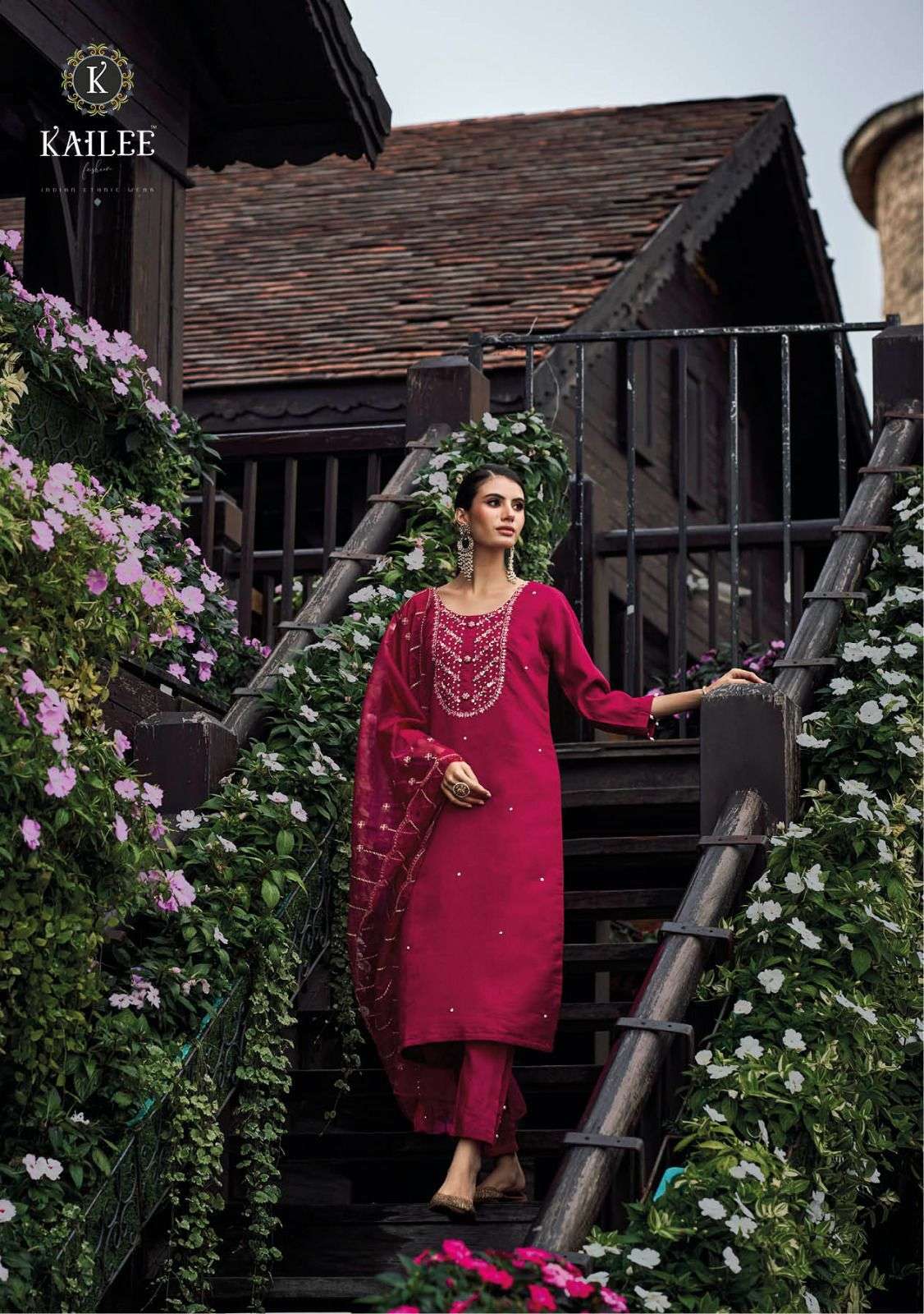 Kailee Fashion Phool vol 3 Viscsoe silk with fancy work readymade suits ...