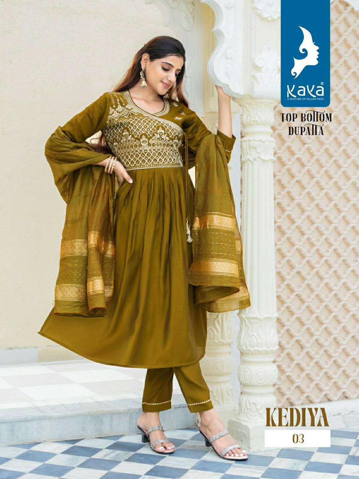 Kaya Creation kediya Roman silk with festival special readymade suits ...