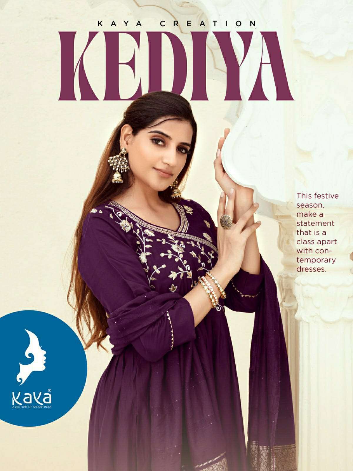 Kaya Creation kediya Roman silk with festival special readymade suits ...