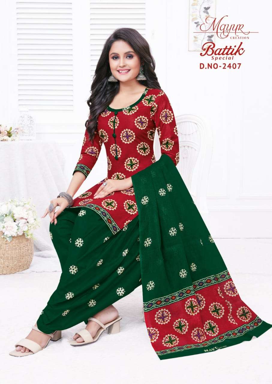 Mayur Creation Battik Special vol 24 Cotton with Digital Printed Dress ...