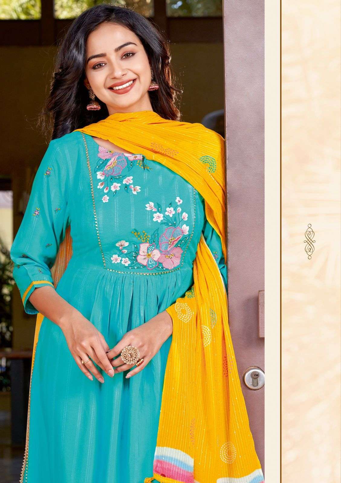 Mittoo Kiara Rayon with fancy Embroidery work Readymade suits Collection