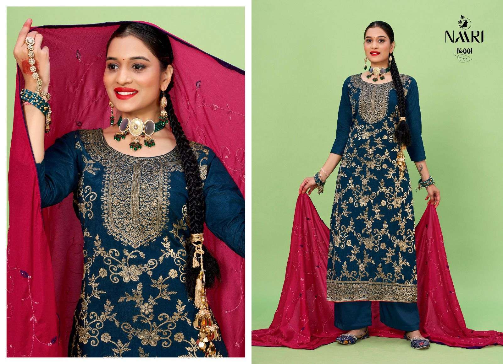 Naari Rang Muslin silk with designer festival Wear salwar kameez ...